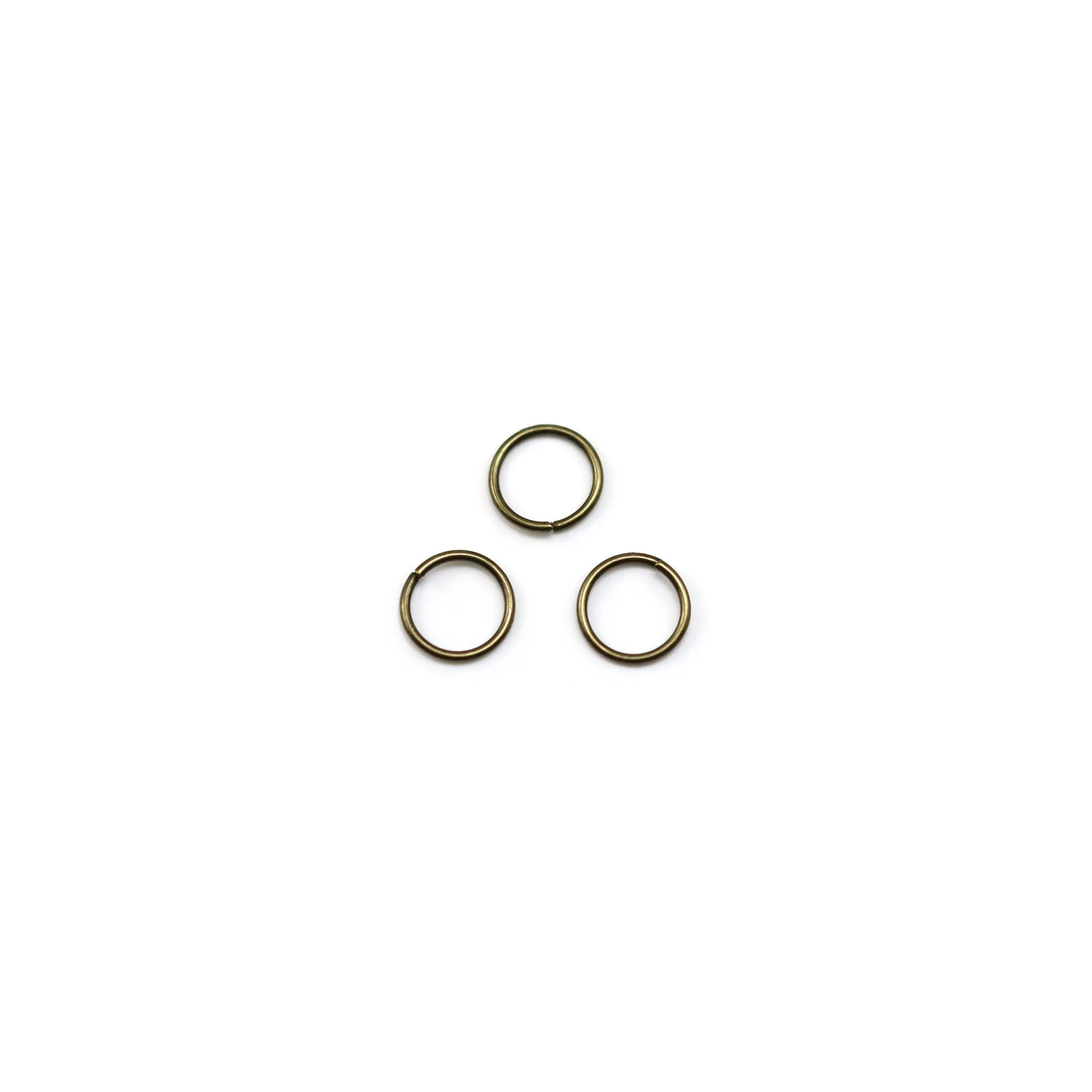 Round open rings, in metal color bronze, 0.8x6mm about 100pcs