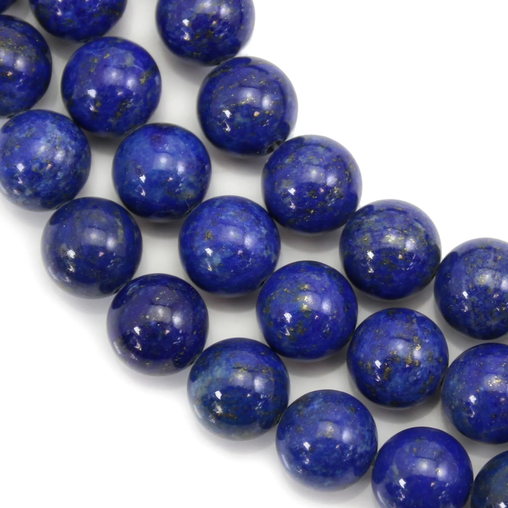 Round Lapis Lazuli Bead 14mm | Natural Blue Stone Bead